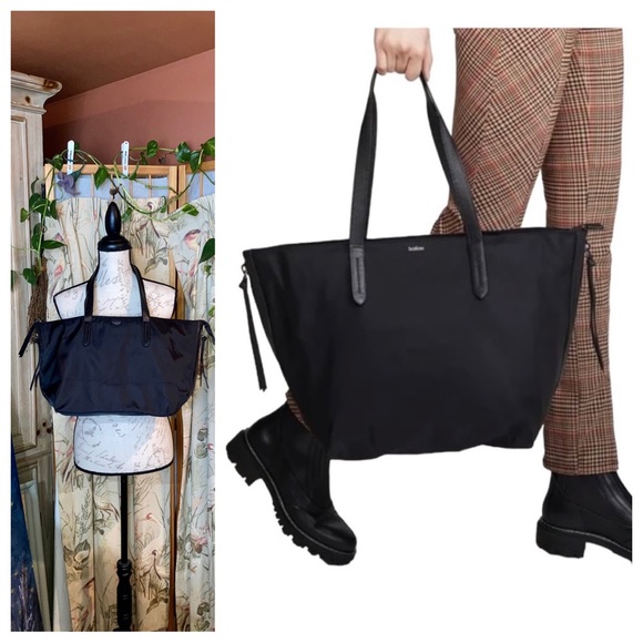 Botkier | Bags | Botkier New York Tote Bag Nylon Black Classic Style ...